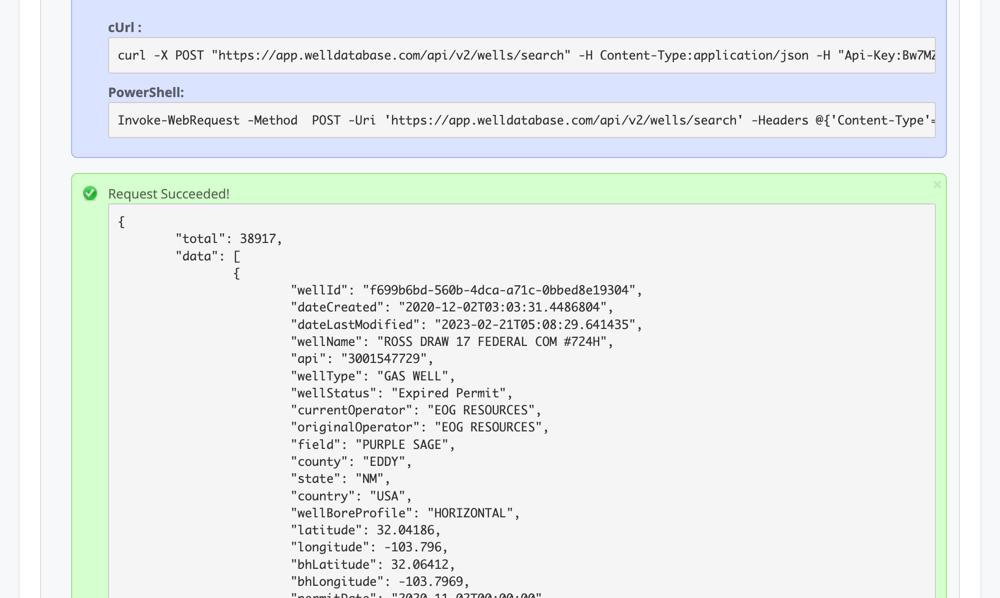 Home [welldatabase.com]